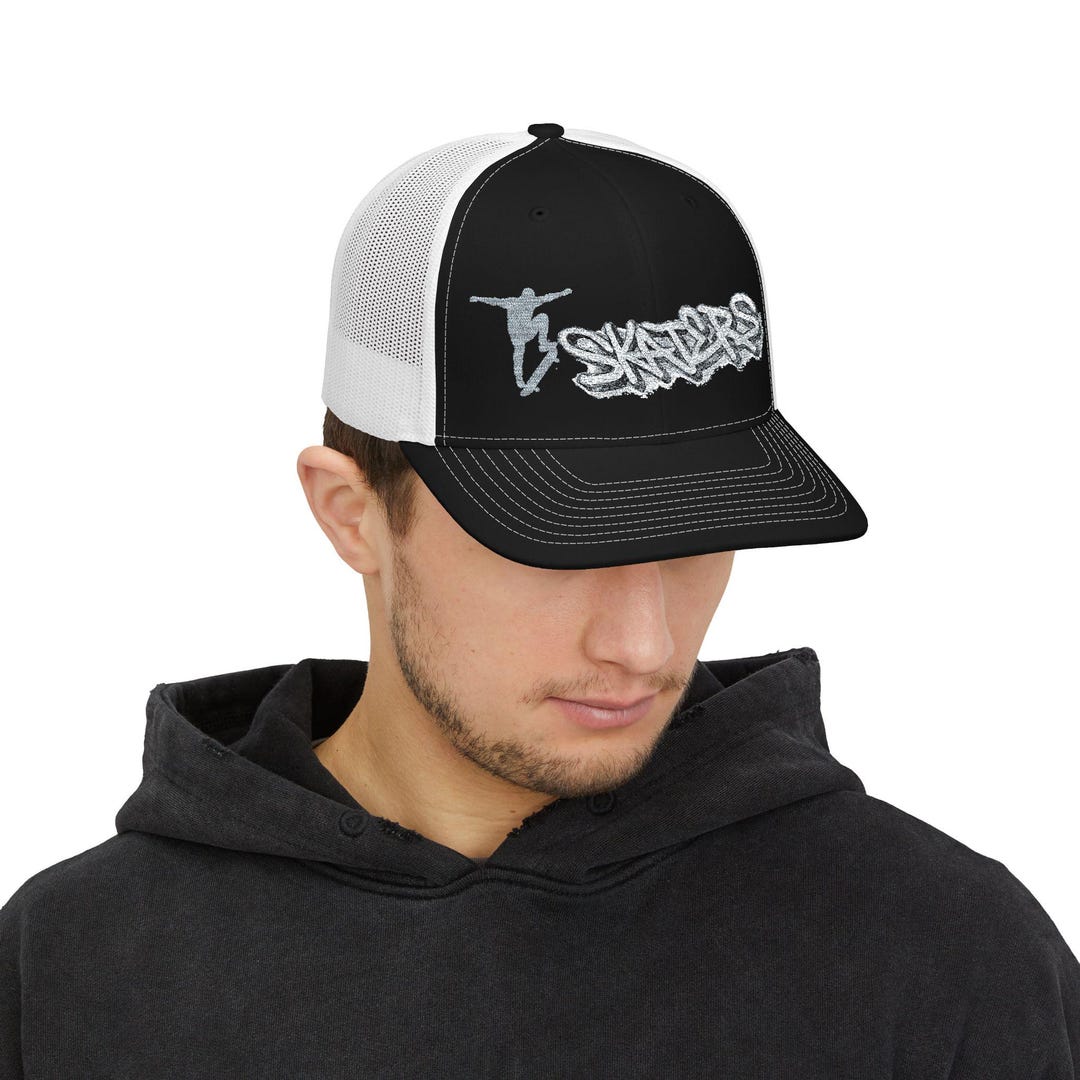 Skate Drip Logo Snapback Trucker Cap | Freestyle Skates Embroidered Hat ...