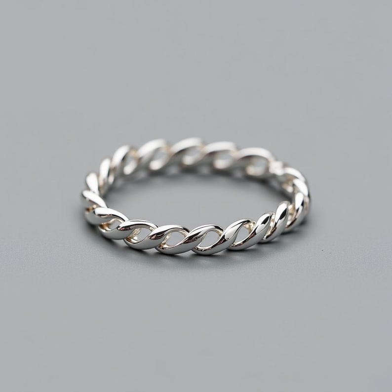 Handmade 8-13 Grams Pure Silver Slim Cuban Ring - Etsy