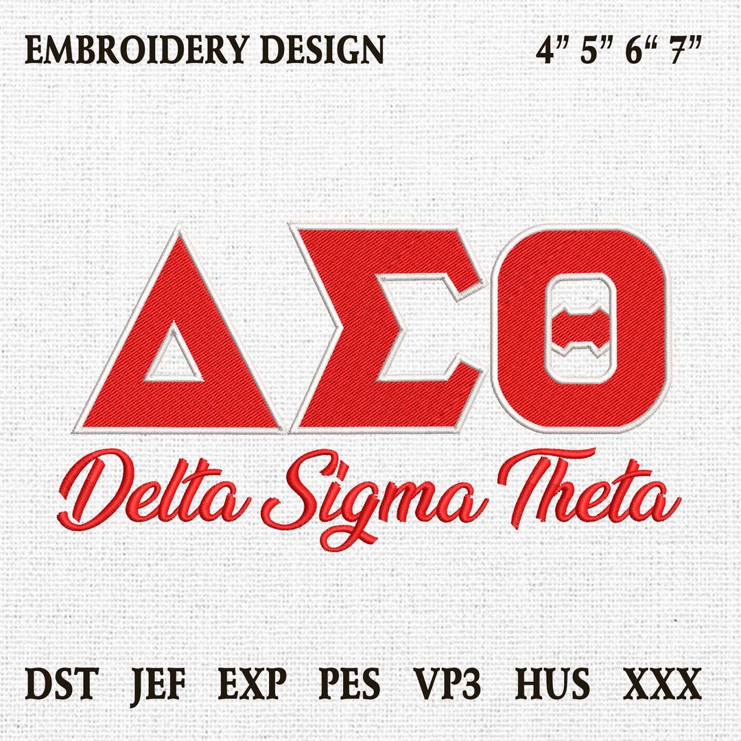 1913 Delta Sigma Theta Embroidery Design, Sorority Machine Embroidery ...
