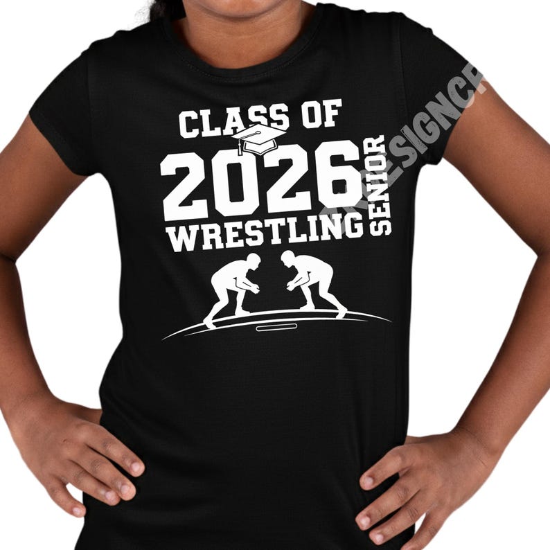 Senior Wrestling Player 2026 PNG | Wrestling Graduation Shirt Design ...