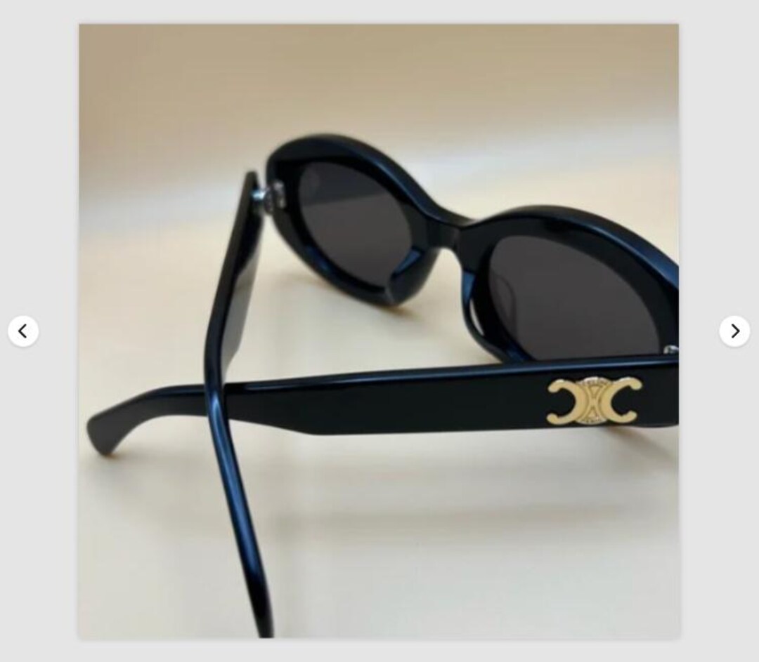 Black Sunglasses Women Celine CL40194 Triomphe Oval Designer Shades UV ...