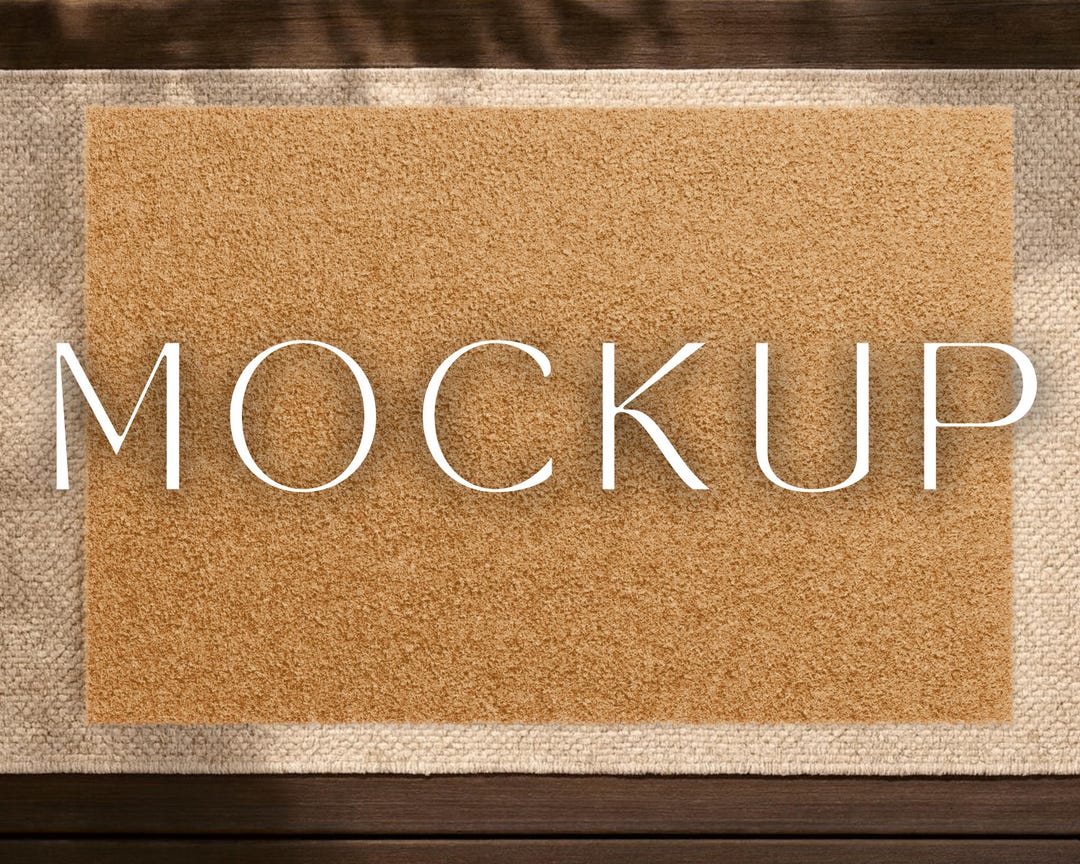 Realistic Doormat Mockup Printify Canva Doormat Mockup Print on Demand ...