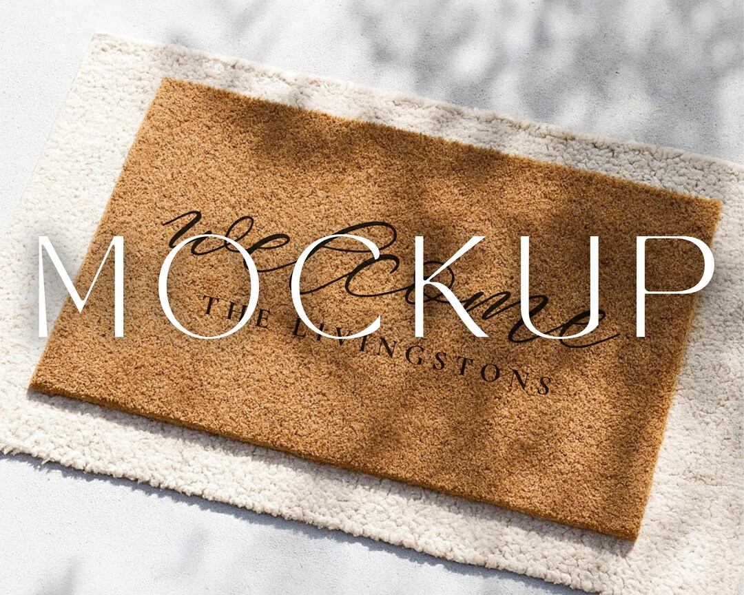 Realistic Doormat Mockup Printify Canva Doormat Mockup Print on Demand ...