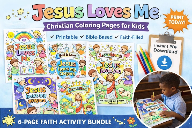 Christian Coloring Pages for Kids | Jesus Bible Coloring Sheets ...