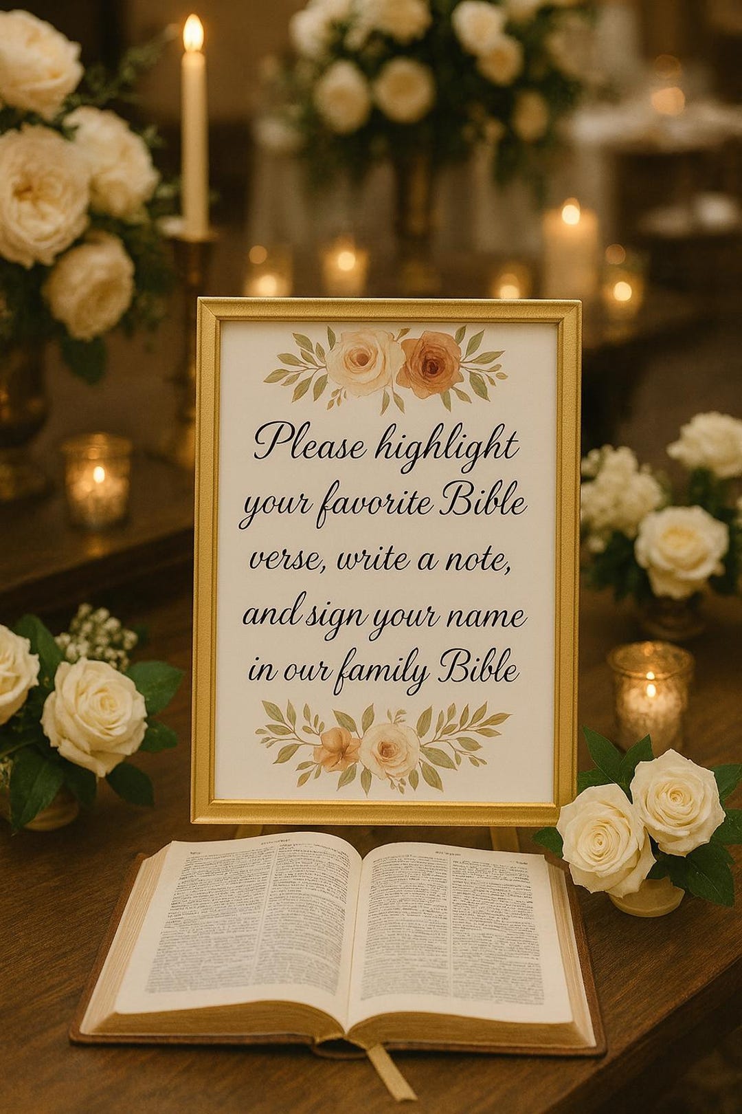 Bible Guestbook Wedding Sign | Pick a Verse & Sign | Christian Wedding ...