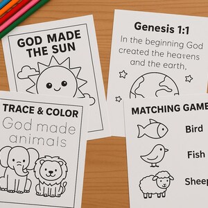 God Made It All: Easy Bible Activity Pack for Little Learners | Bible ...