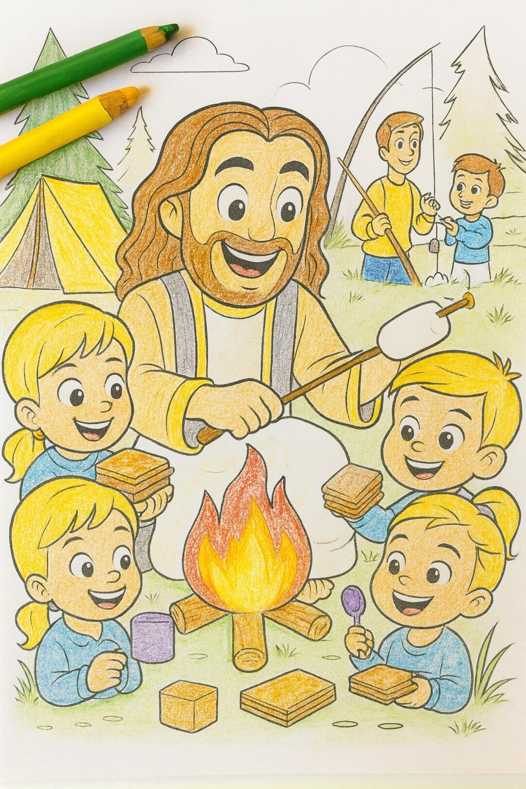 Jesus Adventure Coloring Pages Bundle | Christian Kids Printable, Bible ...