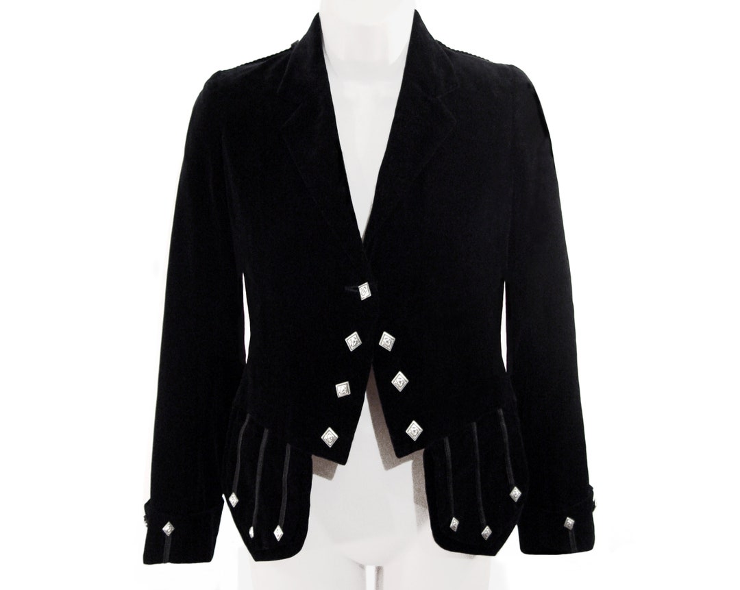 Vintage Velvet Jacket, Victorian, Scottish Kilt Jacket, Rare ...