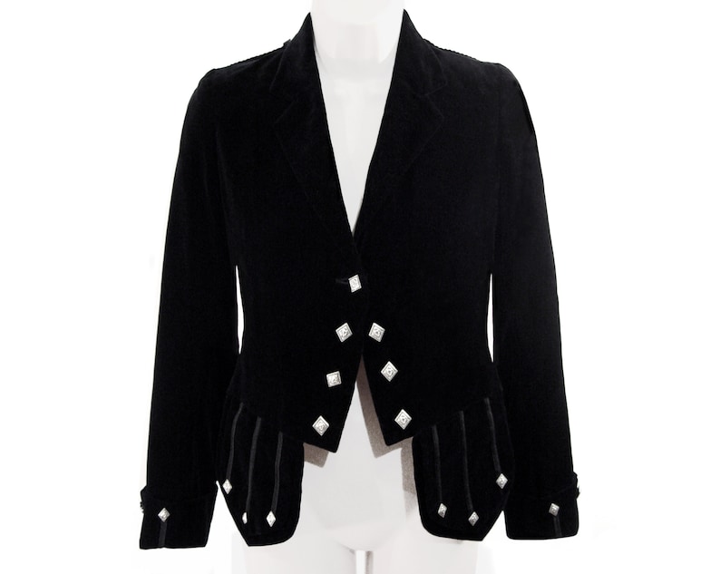 Vintage Velvet Jacket, Victorian, Scottish Kilt Jacket, Rare ...