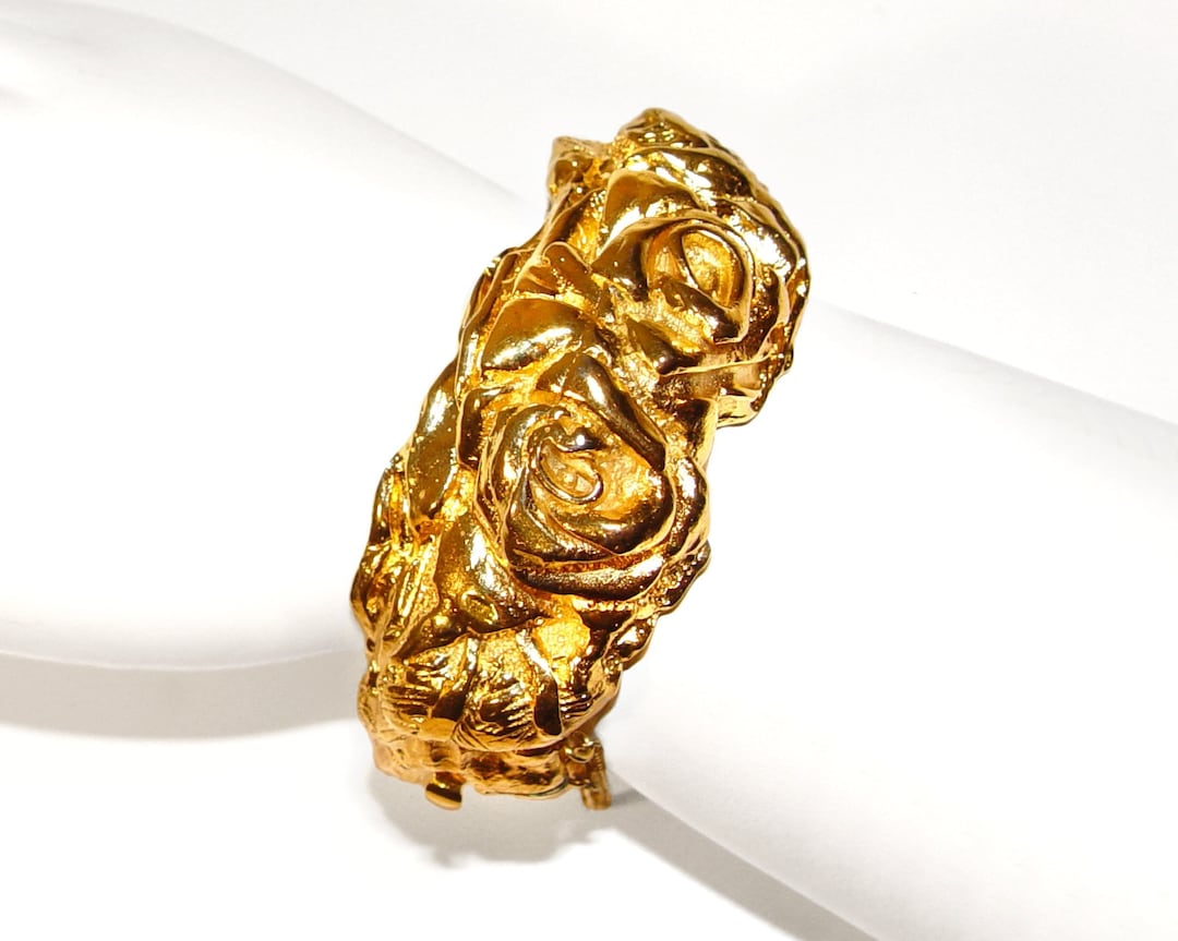 Trifari Bracelet, Jonathan Bailey, Golden Roses, Rare, Signed ...