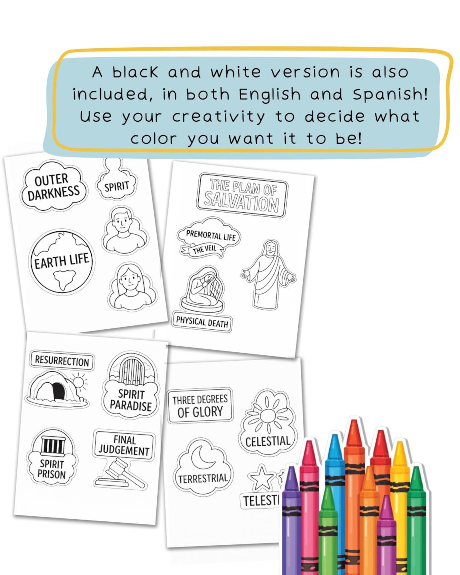 Plan of Salvation LDS Printable: Primary Lesson Activity (digital ...