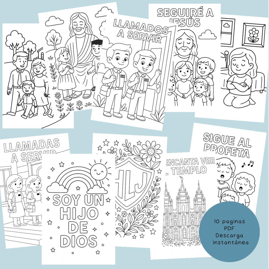 LDS Coloring Pages Bundle: Gospel Learning Activities (printable Pdfs ...