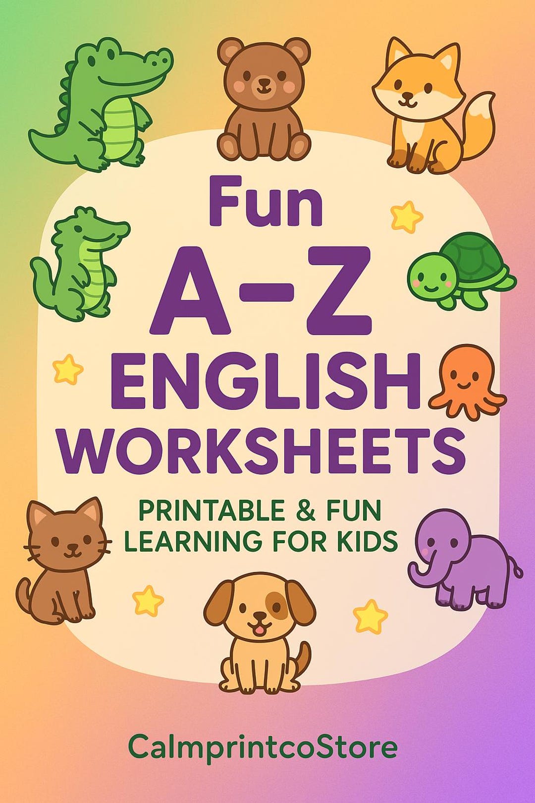Fun A-Z English Work Sheets,k 78 Pages Full Color Aphabet Activity Work ...