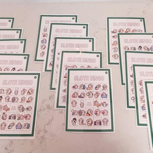 Sloth Bingo Printable Game | Kids Birthday Party Game | Classroom ...