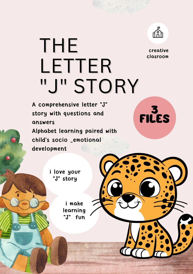 Letter "j" Story Worksheets: Alphabet & Emotional Learning (PDF) - Etsy