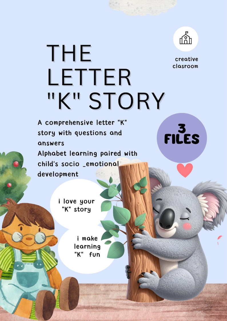 Letter K Story Worksheet: Kids Alphabet Learning (PDF Printables ...