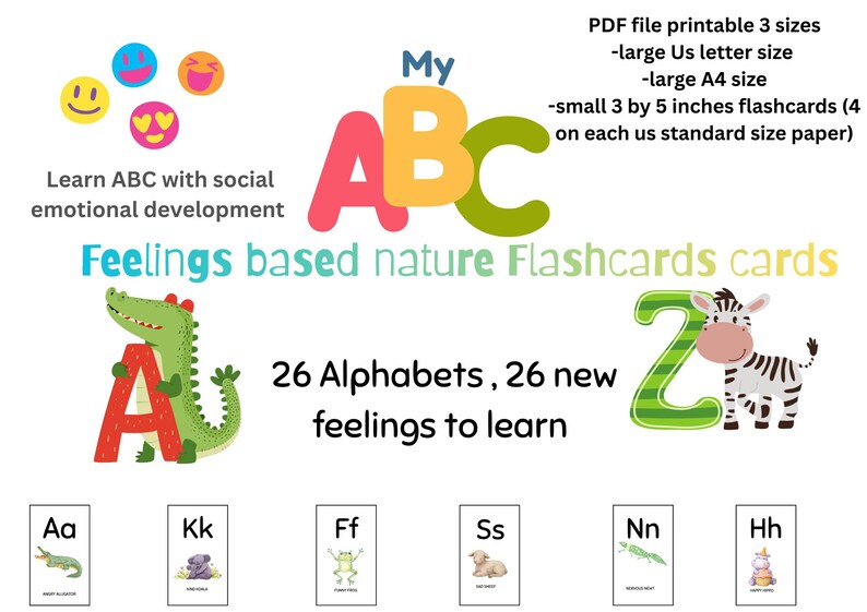 Large Alphabet Flash Cards Printable, Letter Recognition, Digital ...