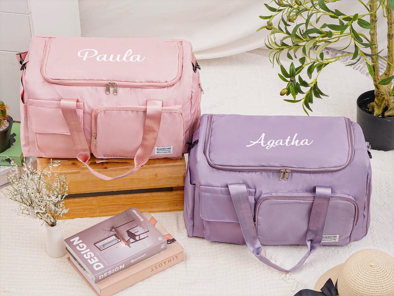 Personalized Embroidered Duffle Bag,duffle Bag With Name,weekender Bag ...