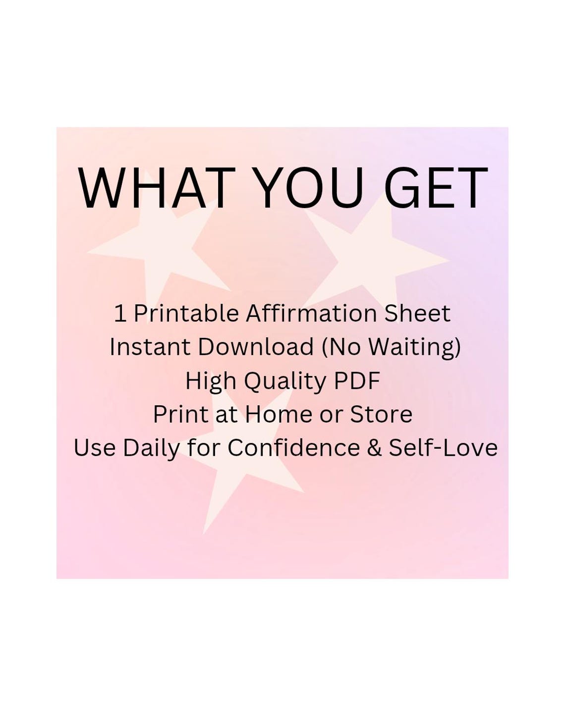 Mirror Affirmations Printable for Self Love | Daily Confidence ...
