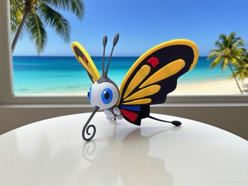Beautifly Pokémon 3D Model – Multi-color, Split Wing STL (digital ...