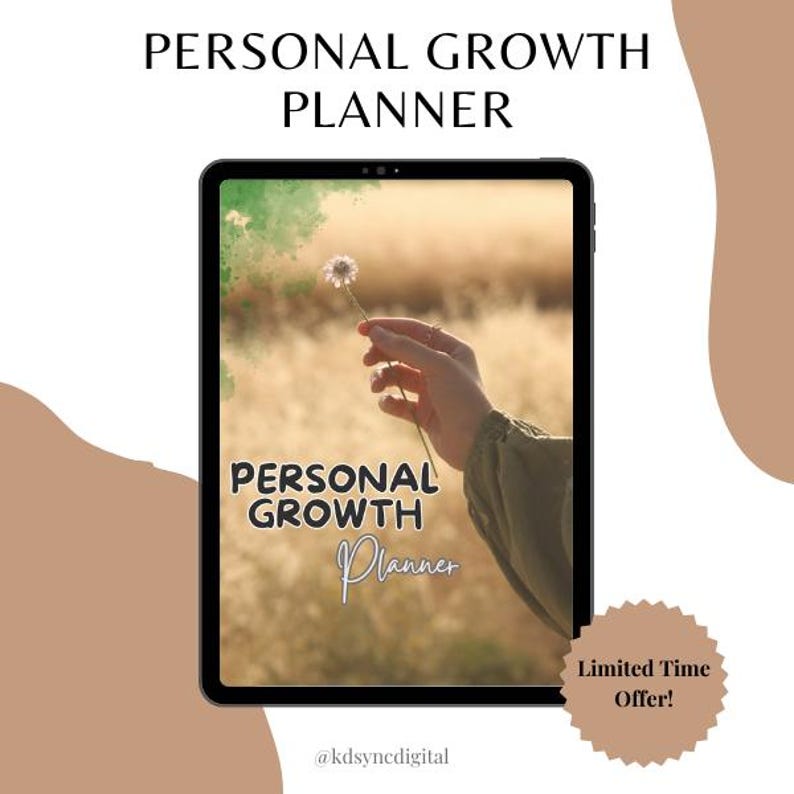 Personal Growth Planner | Printable Self-improvement Journal & Goal ...