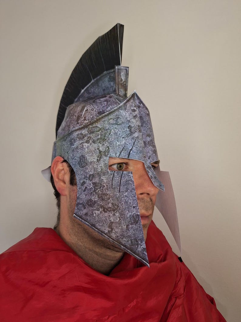 Spartan Helmet Mask Pdf DIY Paper Template - Etsy