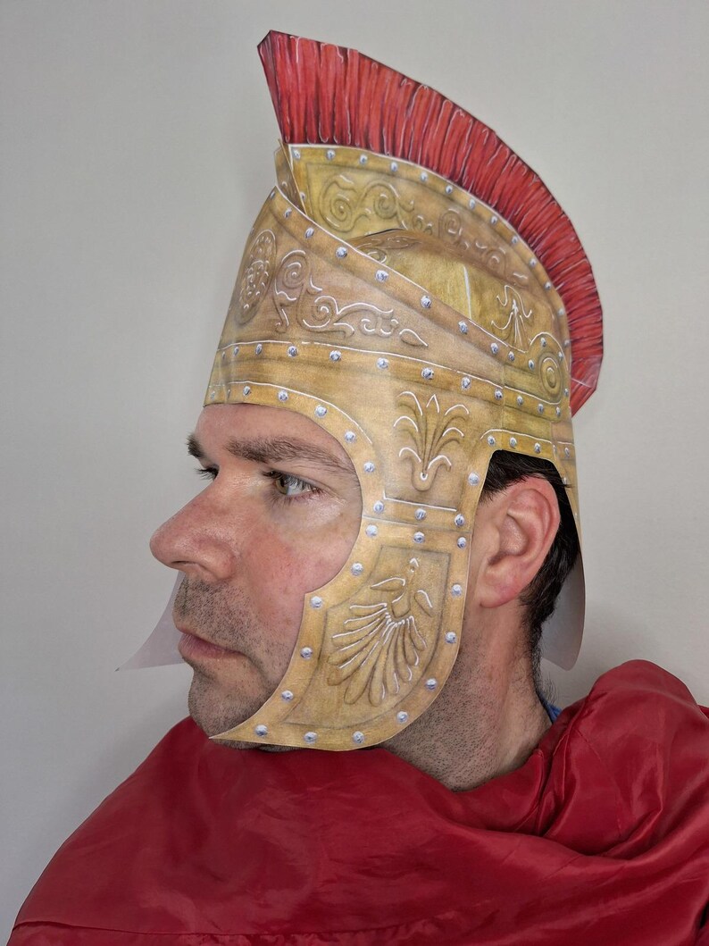 Roman Praetorian Helmet Mask Pdf DIY Paper Template - Etsy