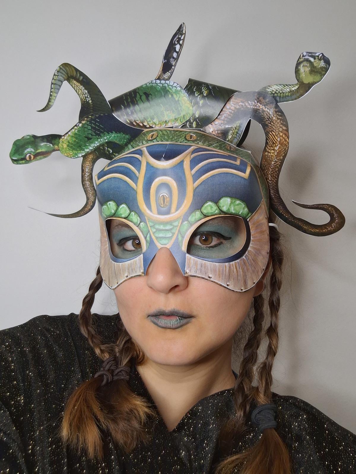 Medusa Mask Pdf DIY Paper Template - Etsy