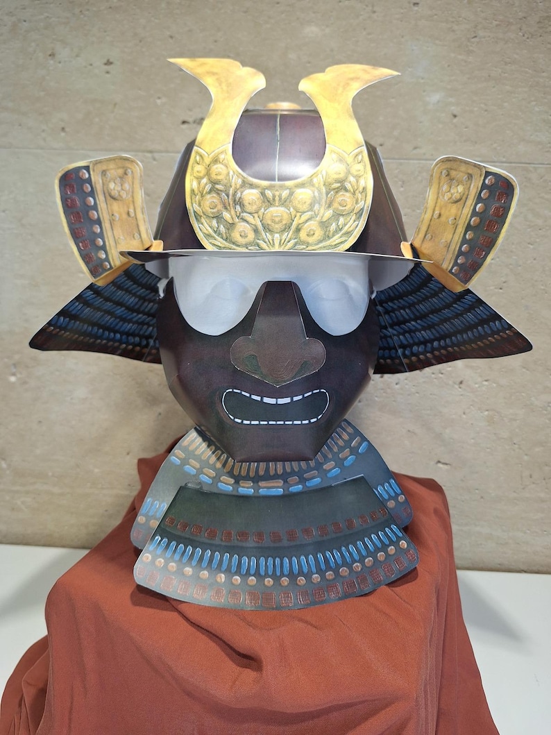 Samurai Helmet Mask Pdf DIY Paper Template - Etsy