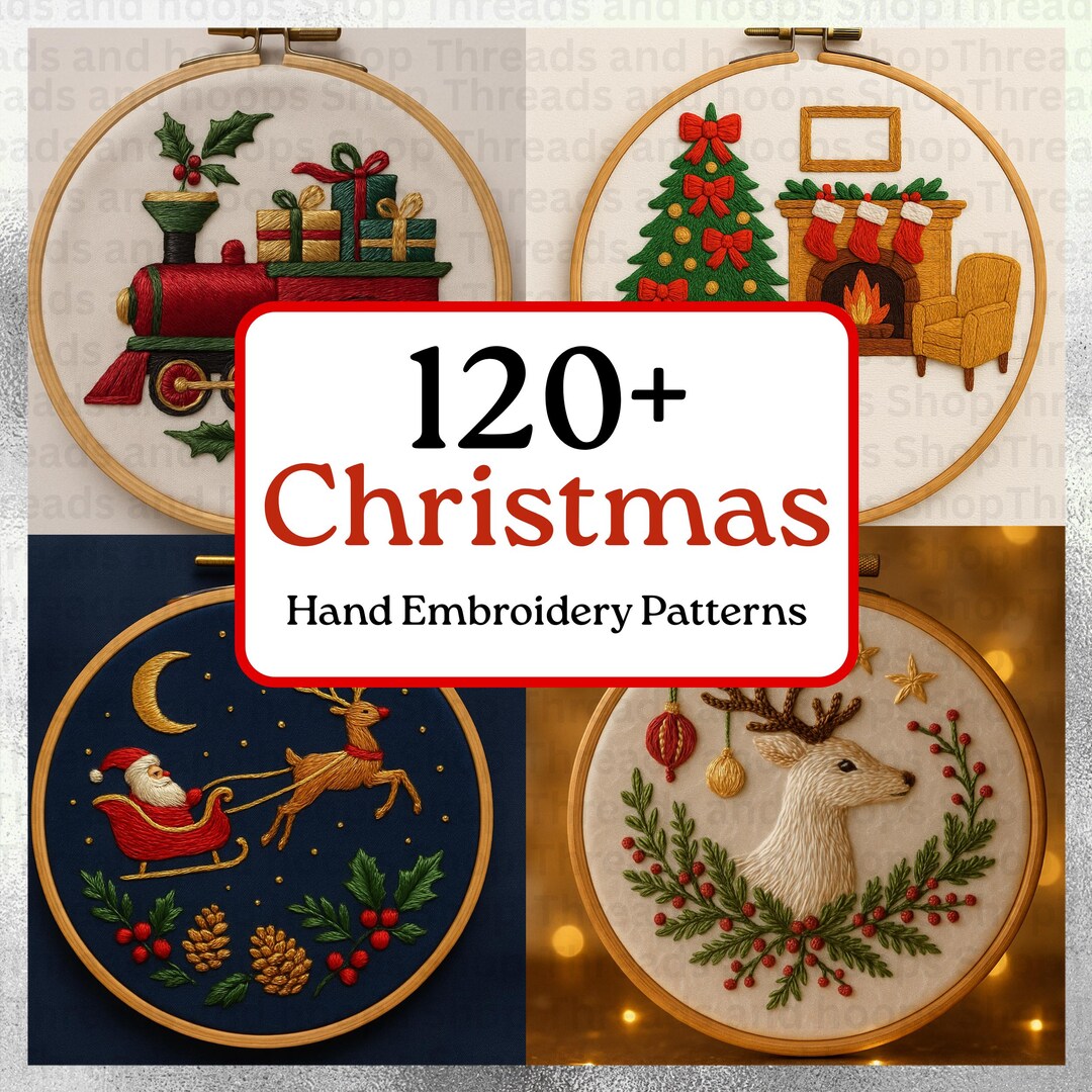 MINI COLLECTION, Christmas and Winter Hand Embroidery Pattern ...