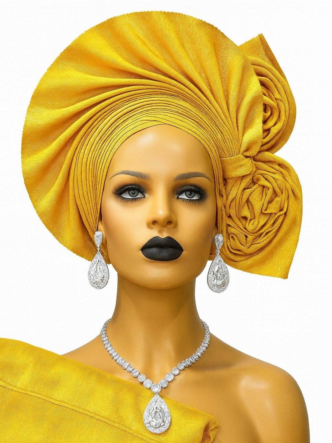 African Autogele: Ready to Wear Wedding Headwrap - Etsy