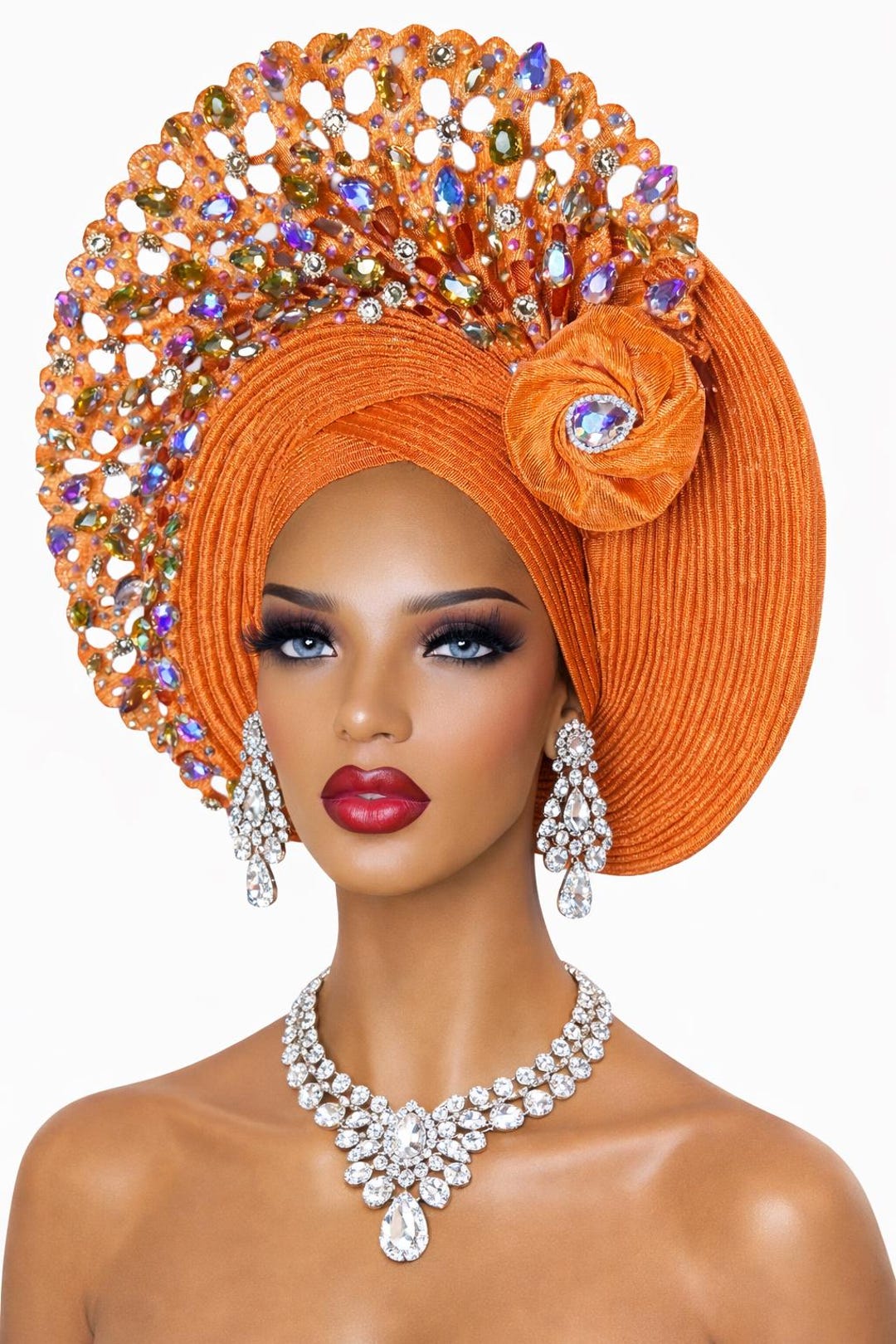 African Autogele: Ready to Wear Wedding Headwrap - Etsy