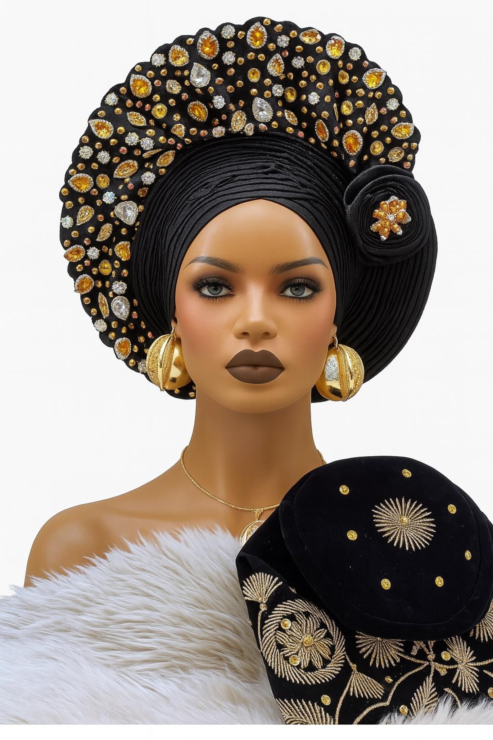 Autogele Asooke, African Gele, Ready to Wear Head Tie, Auto Gele ...
