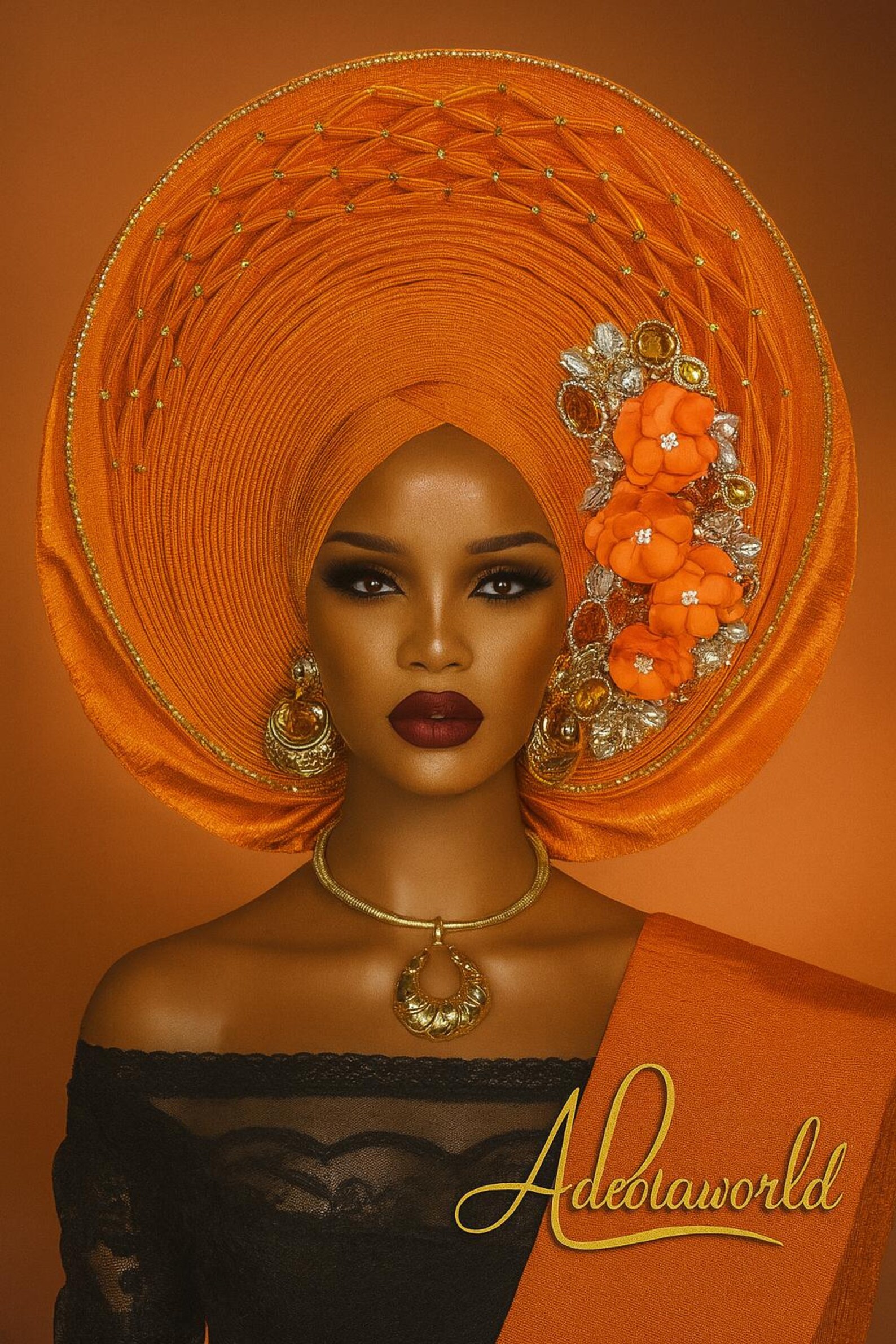 Ready to Wear African Autogele: Adjustable Head Wrap - Etsy
