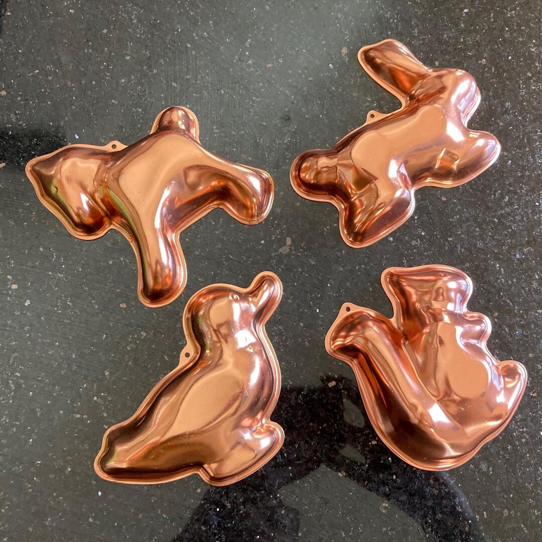 Copper Animal Jello Molds, Copper Kitchen Wall Hangs, Copper Mold Wall ...