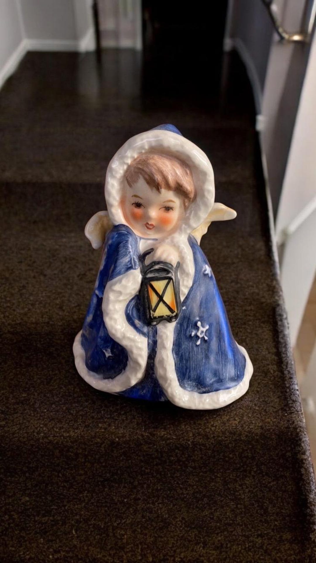 Antique Goebel Angel Figurine: Blue Nativity Angel With Lantern - Etsy