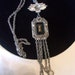 Goldette NY Vintage Gray Glass Bezel Set Gothic Pendant - Etsy