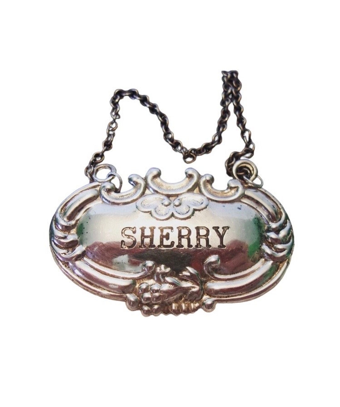Antique Sherry Decanter Label, Sterling Silver Liquor Tag, Wine ...