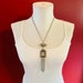 Goldette NY Vintage Gray Glass Bezel Set Gothic Pendant - Etsy