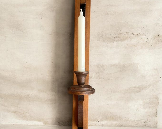 Vintage Wood Wall Candle Sconce: Primitive Colonial Candle Holder - Etsy