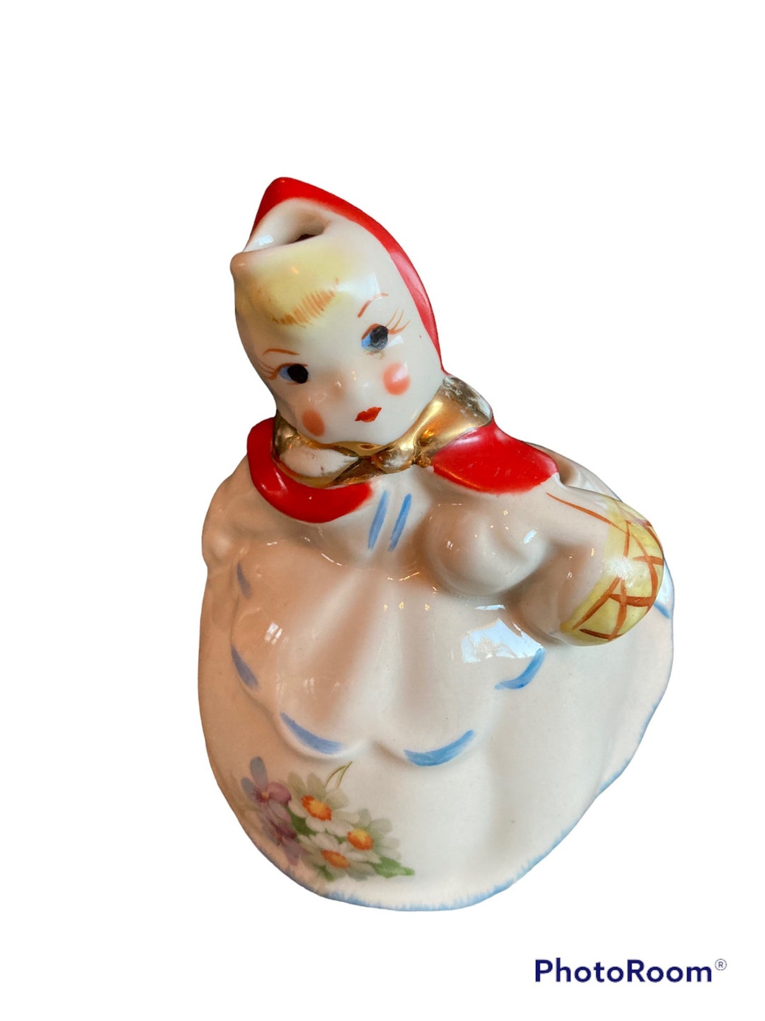 Red Riding Hood Creamer, 1940s Tea Set Creamer, Hand-painted Cottage ...