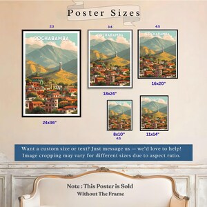 Cochabamba Bolivia Vintage Travel Print, Retro Wall Art Poster, Retro ...