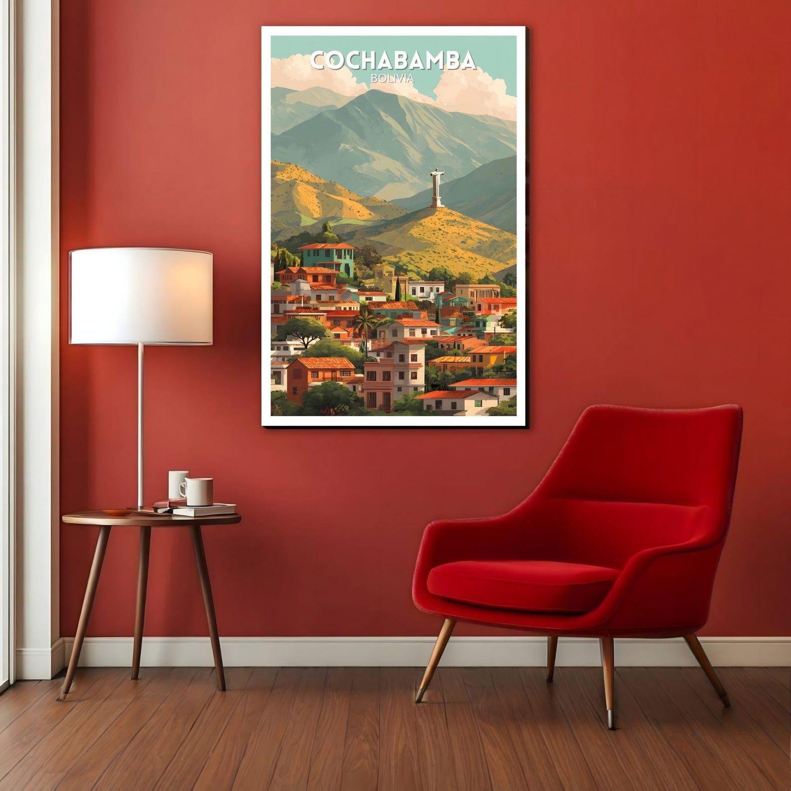 Cochabamba Bolivia Vintage Travel Print, Retro Wall Art Poster, Retro ...