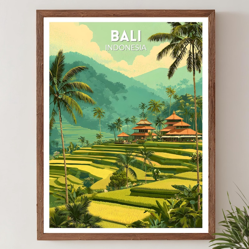 Vintage Travel Posters Bali - Etsy