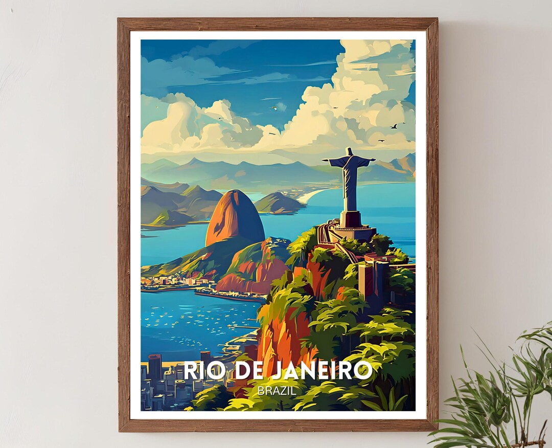 Rio De Janeiro Travel Poster Print – Brazil Wall Art, Rio De Janeiro ...