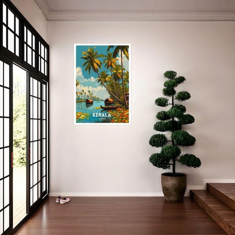 Kerala Travel Print – India Poster, Asia Travel Wall Art, Kerala City ...