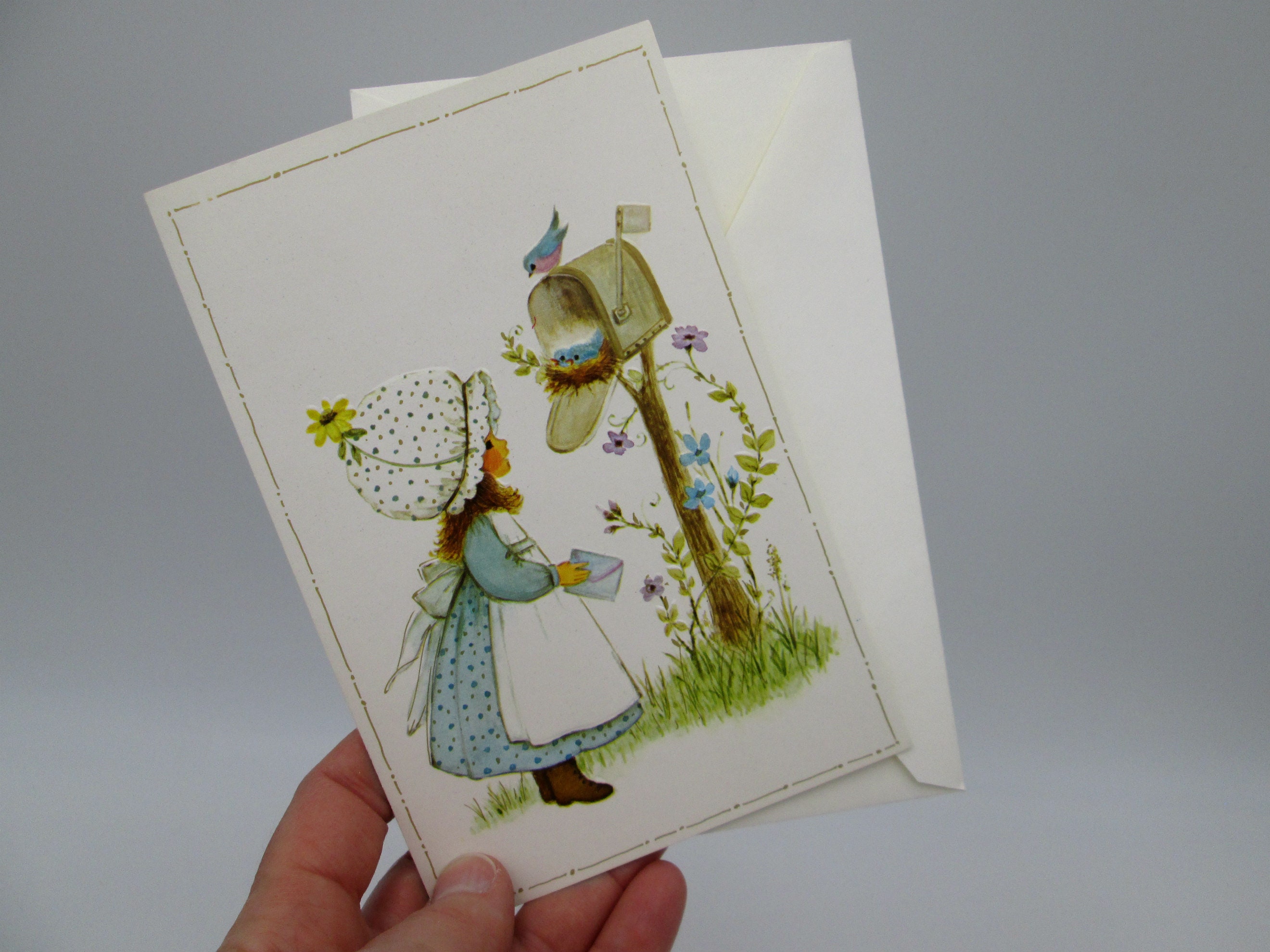 Vintage Holly Hobbie Style Greeting Card Unused With Envelope - Etsy
