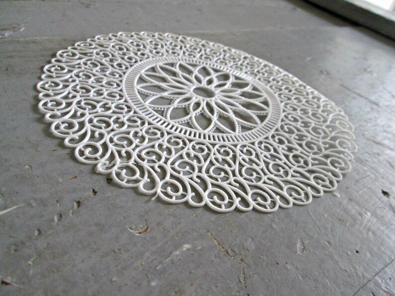 Vintage Plastic Doily Stencil WHITE Selfix 6.5 Flexible | Etsy