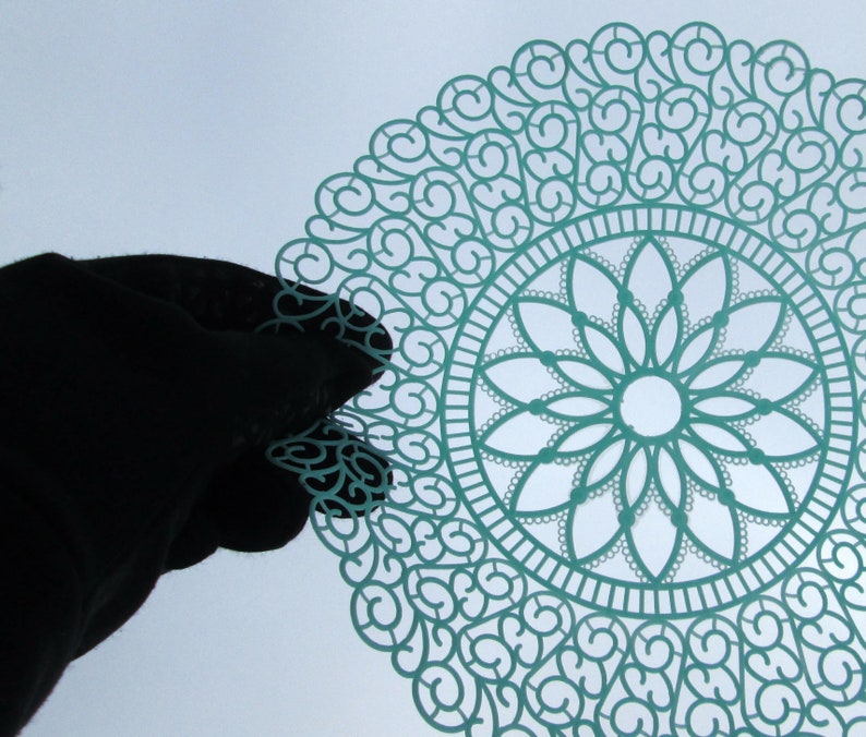 Vintage Plastic Doily Stencil AQUA BLUE Selfix 8.5 Flexible - Etsy