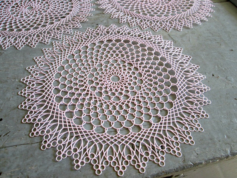 Very Large Plastic Vintage Doily Stencil | 11.75" Lace Plastic Doily ...